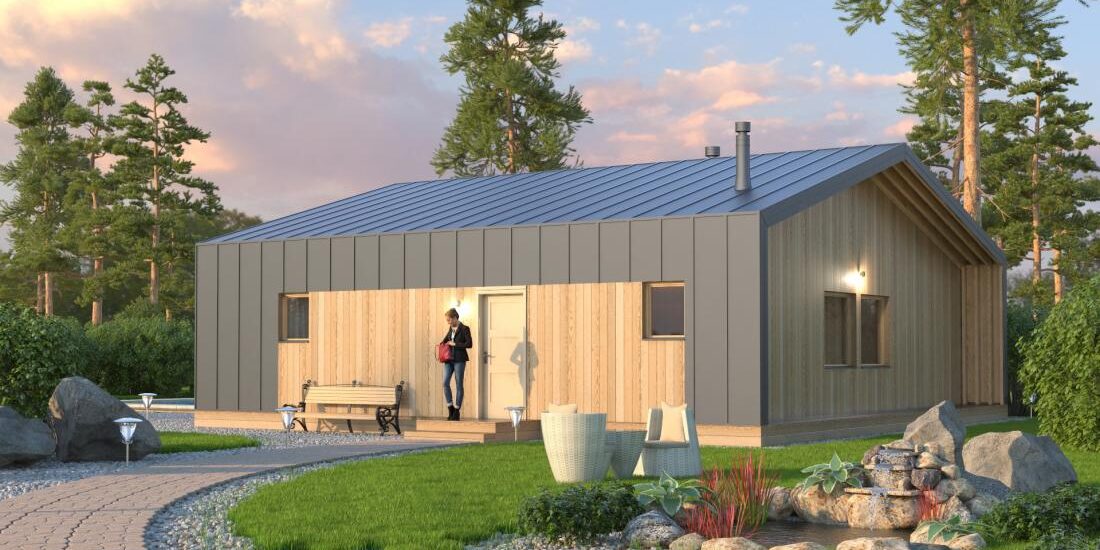 Solid Wood House #CLT-110 (Barn) | EcoHouseMart