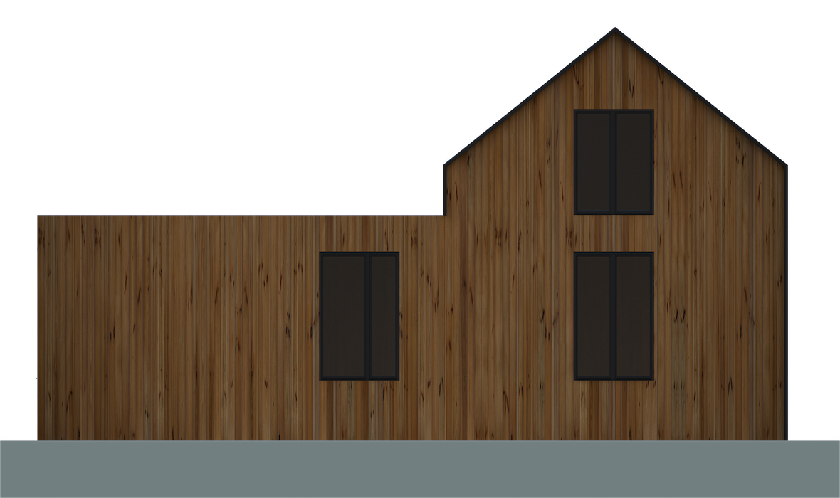 Solid Wood House #CLT-195 (Barn) Prefab house kit | EcoHouseMart